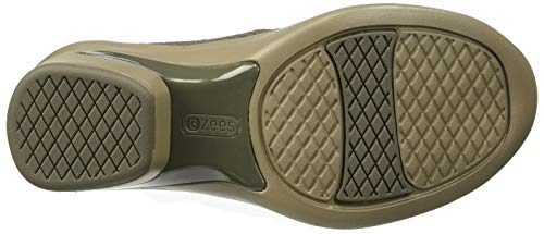Bzees Women's Electric Shoe, light brown boxed geo print, 9 W US