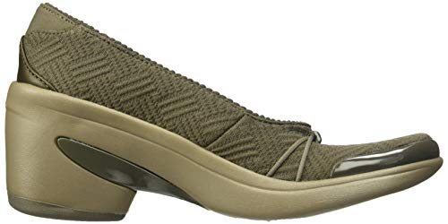 Bzees Women's Electric Shoe, light brown boxed geo print, 9 W US