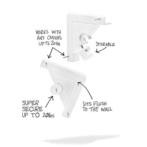 Under the Roof Decorating 5-100200 15 lb Place&Push Canvas Hangers , White