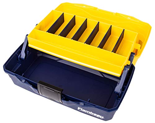 Flambeau Outdoors 6381KA 1-Tray Adventurer Kid's Box with Starter Tackle Kit - Yellow/Blue