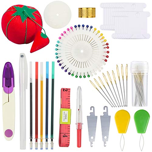 Similane Embroidery Kit 215 Pcs,100 Colors Threads,5 Pcs Embroidery Hoops,3 Pcs Aida Cloth,40 Sewing Pins,Cross Stitch Tools and Embroidery Starter Kit for Adults and Kids Beginners