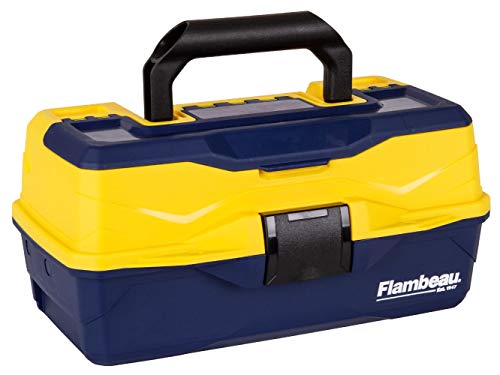 Flambeau Outdoors 6381KA 1-Tray Adventurer Kid's Box with Starter Tackle Kit - Yellow/Blue