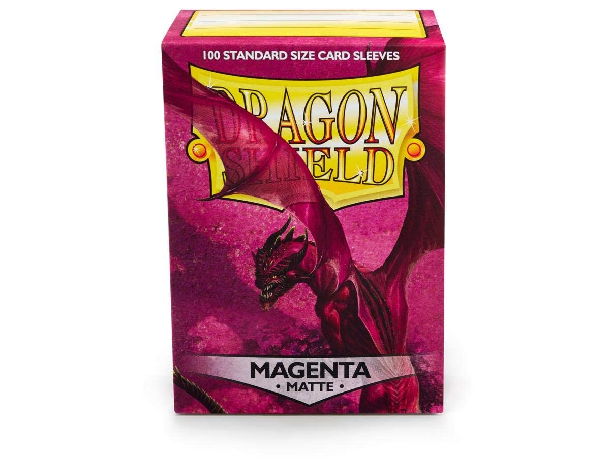 5 Packs Dragon Shield Matte Magenta Standard Size 100 ct Card Sleeves Value Bundle!