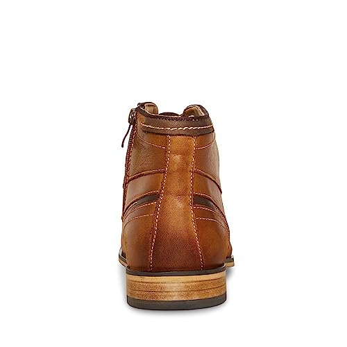 Steve Madden Men's Jefries Combat Boot, Dark tan, 11