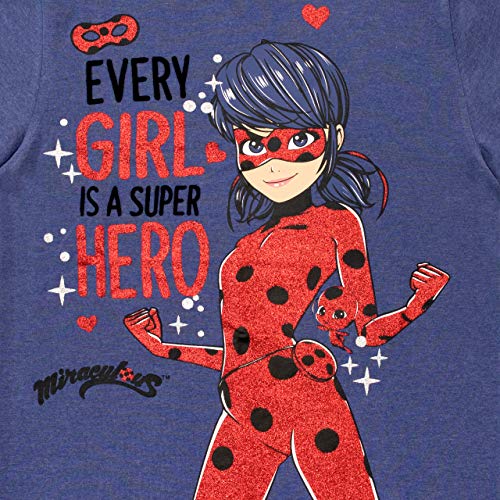 Miraculous Ladybug Girls' Lady Bug T-Shirt Size 12 Blue