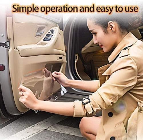 Lypumso Clear Vinyl Wrap, Transparent Protective Self Adhesive Car Wrap Film Vinyl Without Bubble Clear Gloss Paint for DIY Car Moto Interior Exterior (Clear, 1ft x 10ft)