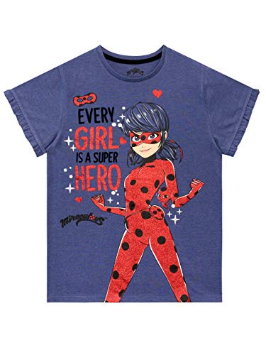 Miraculous Ladybug Girls' Lady Bug T-Shirt Size 12 Blue