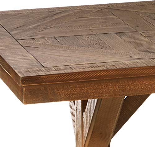 Signature Design by Ashley Grindleburg Farmhouse Reclaimed Wood Dining Table, Seats up to 6, Light Brown