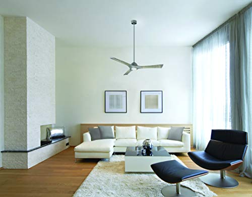 Modern Forms FR-W1814-60L-MB/DK Woody 60 Inch Three Blade Indoor/Outdoor Smart Fan with Six Speed DC Motor and LED Light in Matte Black Finish Works with Nest, Ecobee, Google Home and IOS/Android App,