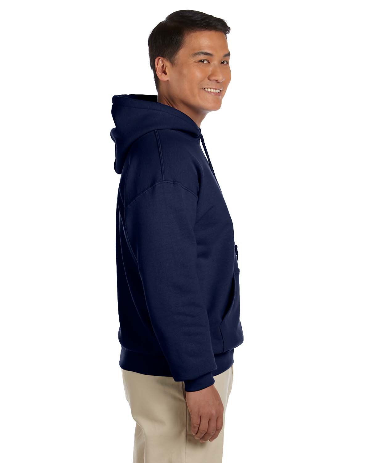 Gildan Blank Hoodie - Hooded Sweatshirt - Unisex Style 18500 Adult Pullover Navy