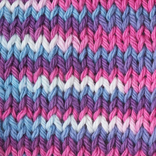 Bernat Handicrafter Cotton Ombre Yarn, 1.5 oz, Gauge 4 Medium, 100% Cotton, Purple Perk Ombre