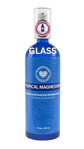 Full Spectrum Transdermal Magnesium Oil - Magnesium Spray in Healthy Glass Certified Zechstein Magnesium Chloride and Trace Minerals (7 fl oz)