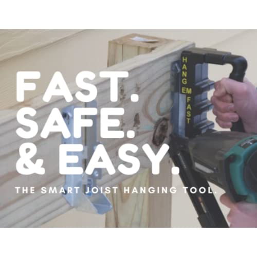 Hang Em Fast Easy Joist Hanging Tool - Hang Man Tool - 2x4 2x6 2x8 2x10 2x12 Metal Joist Hanger - Light Weight Durable Ergonomic Design