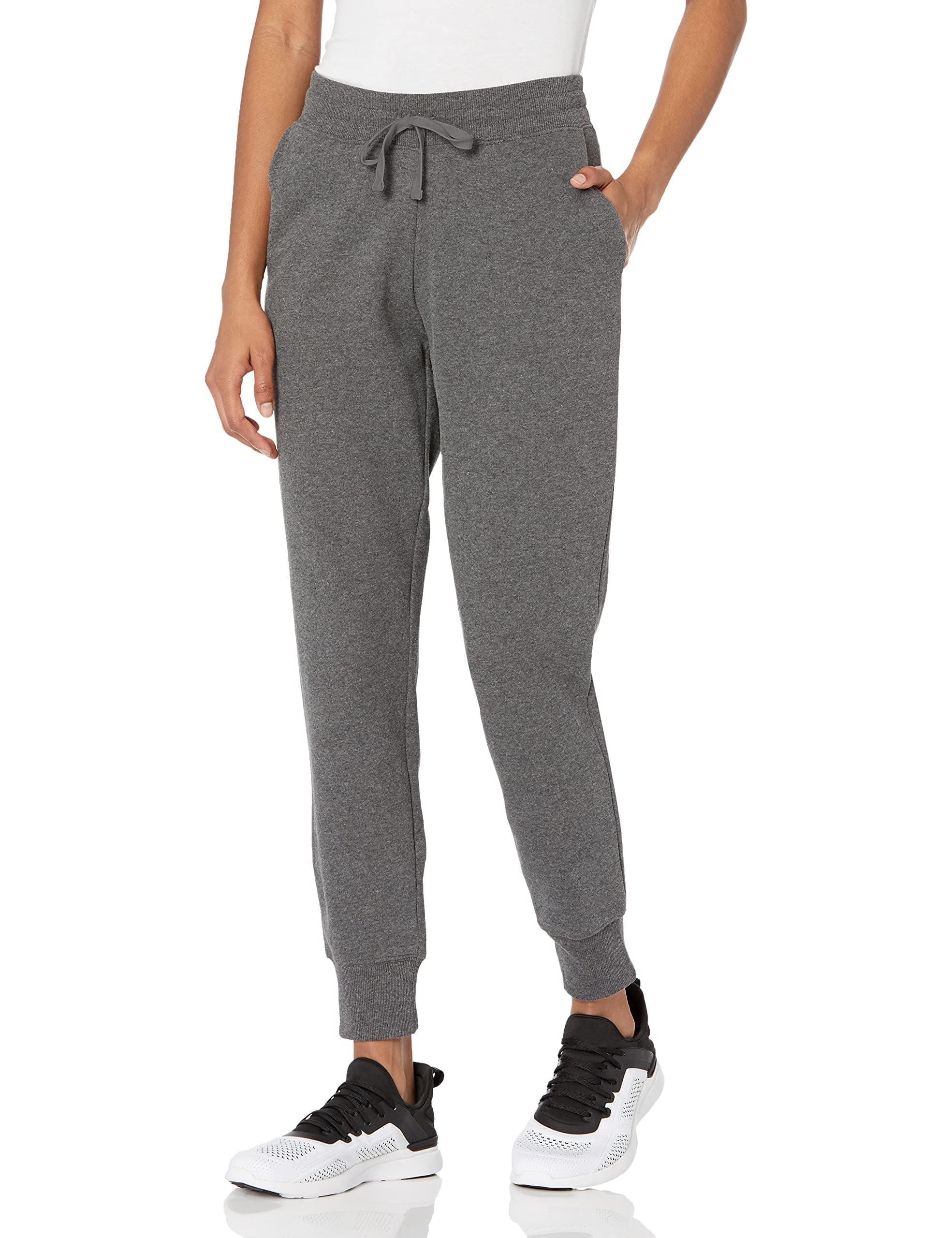 Amazon Essentials Women's Fleece Jogger Sweatpant (Available in Plus Size), Charcoal Heather, X-Large