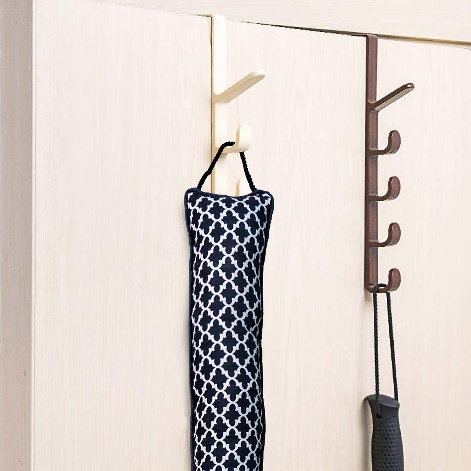KindoBest Door Draft Stopper Moroccan Pattern - 35”L x 5”W x 2.5”H Heavy Duty Durable Door/Window Draft Blocker(Black)
