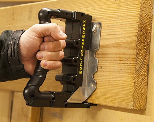 Hang Em Fast Easy Joist Hanging Tool - Hang Man Tool - 2x4 2x6 2x8 2x10 2x12 Metal Joist Hanger - Light Weight Durable Ergonomic Design