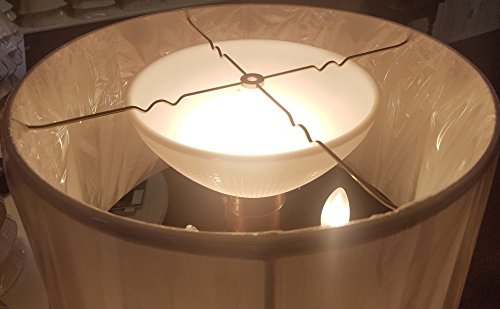 B&P Lamp 10 Inch Diameter I.E.S Style White Opal Glass Reflector Shade with Waffle Pattern Glass - Perfect Fit for Floor Lamps and Mogul Sockets