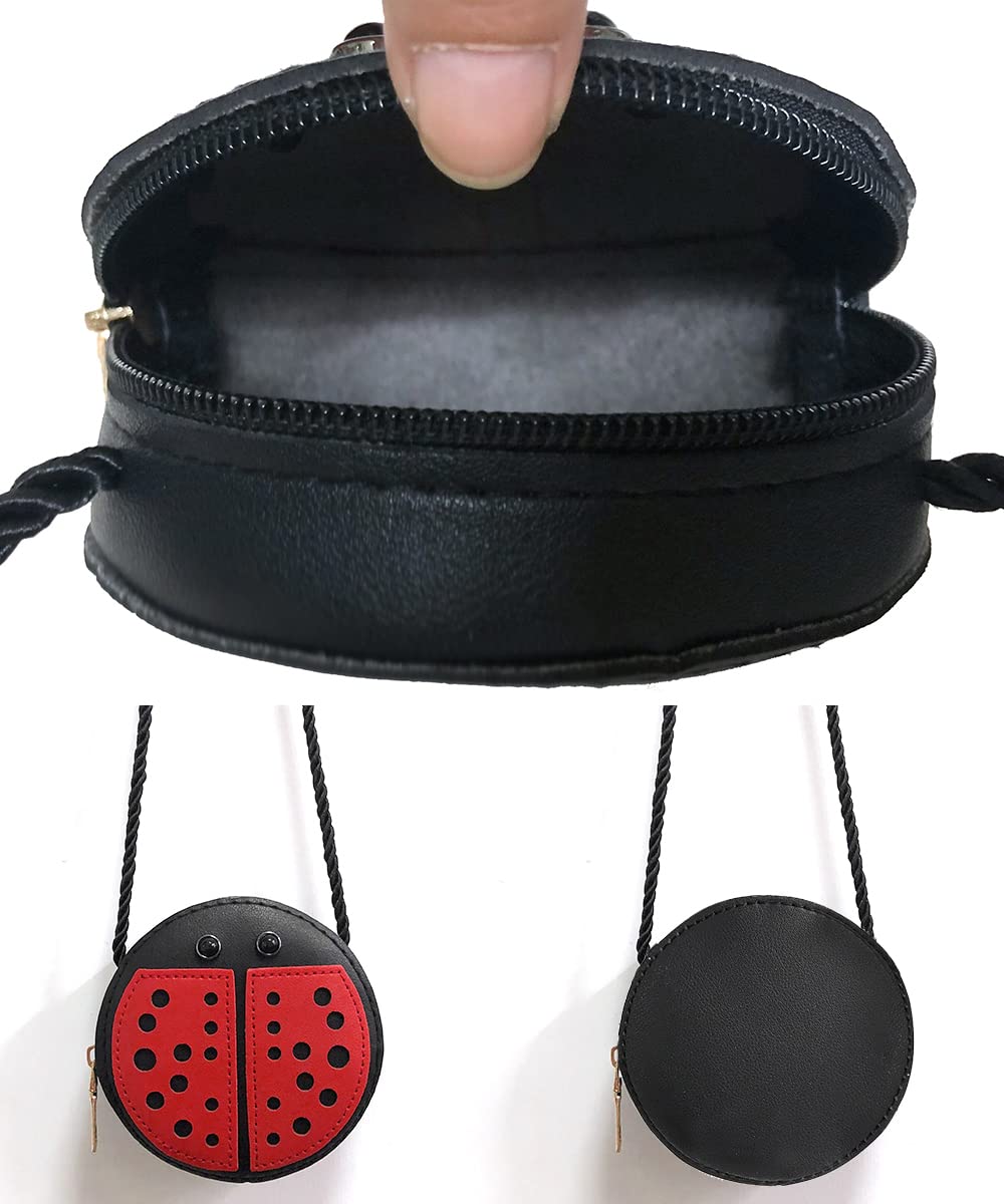 JienClound Little Girl Purses Cute Ladybug Shoulder Messenger Bag Accessories Dress 4.13 * 1.65 inches(10.5 * 4.2cm)