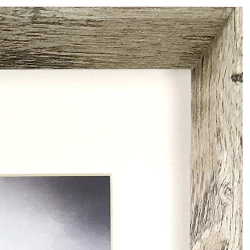 Art Emotion Farmhouse Rustic Woodgrain Style High Profile Picture Frame, Frame Height 1.75", 2 mm Reinforced Glass Light Oak Finish 16x20 Frames for 11x14 and 5x7 Photos, Pack of 2