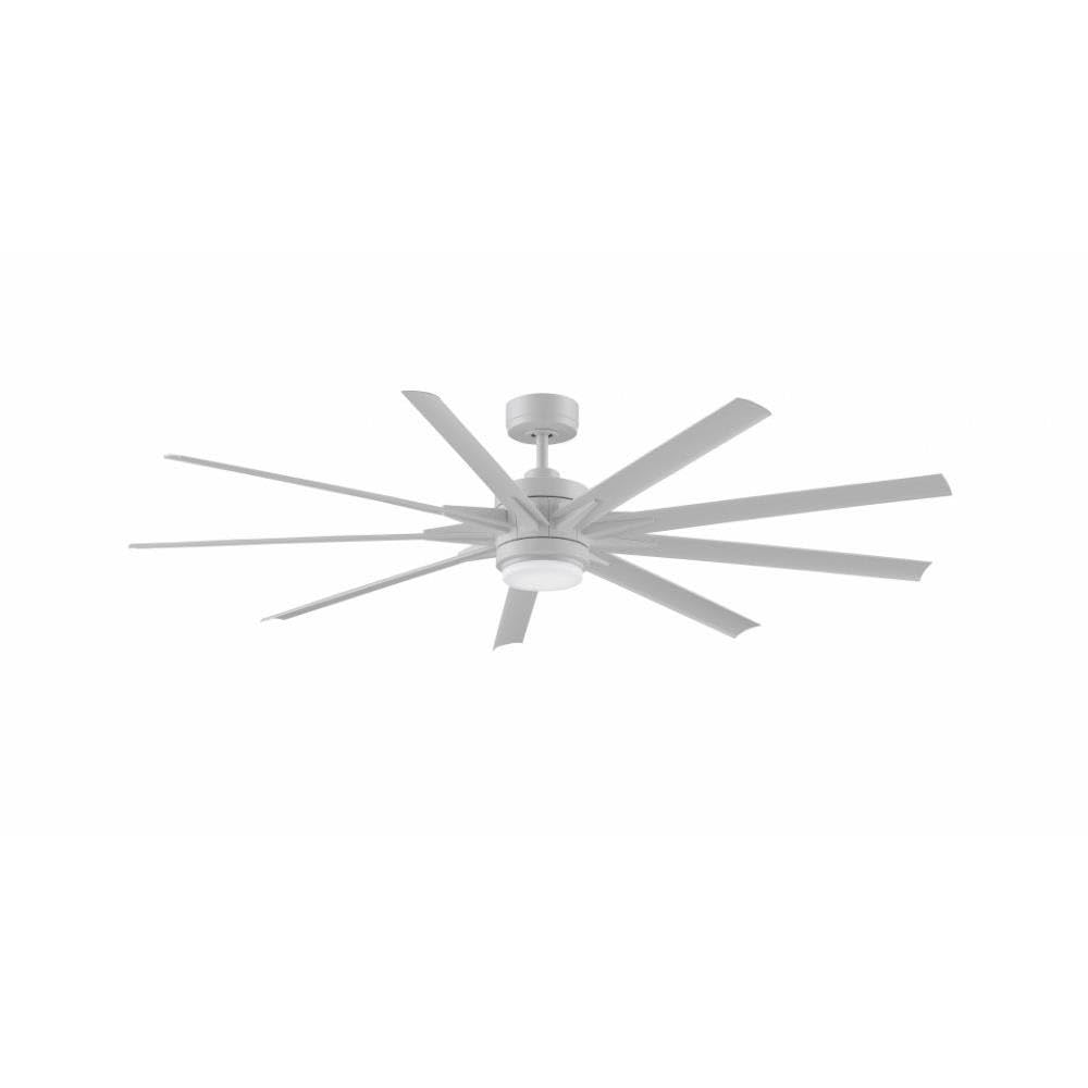 Fanimation MAD8152MWW Odyn Custom Ceiling Fan Motor with Light Kit, 56, 64 or 72 inch blade sweeps available, Matte White
