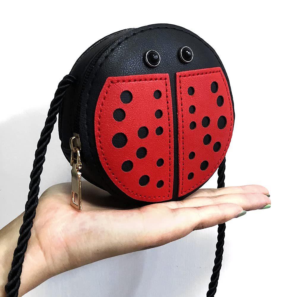 JienClound Little Girl Purses Cute Ladybug Shoulder Messenger Bag Accessories Dress 4.13 * 1.65 inches(10.5 * 4.2cm)