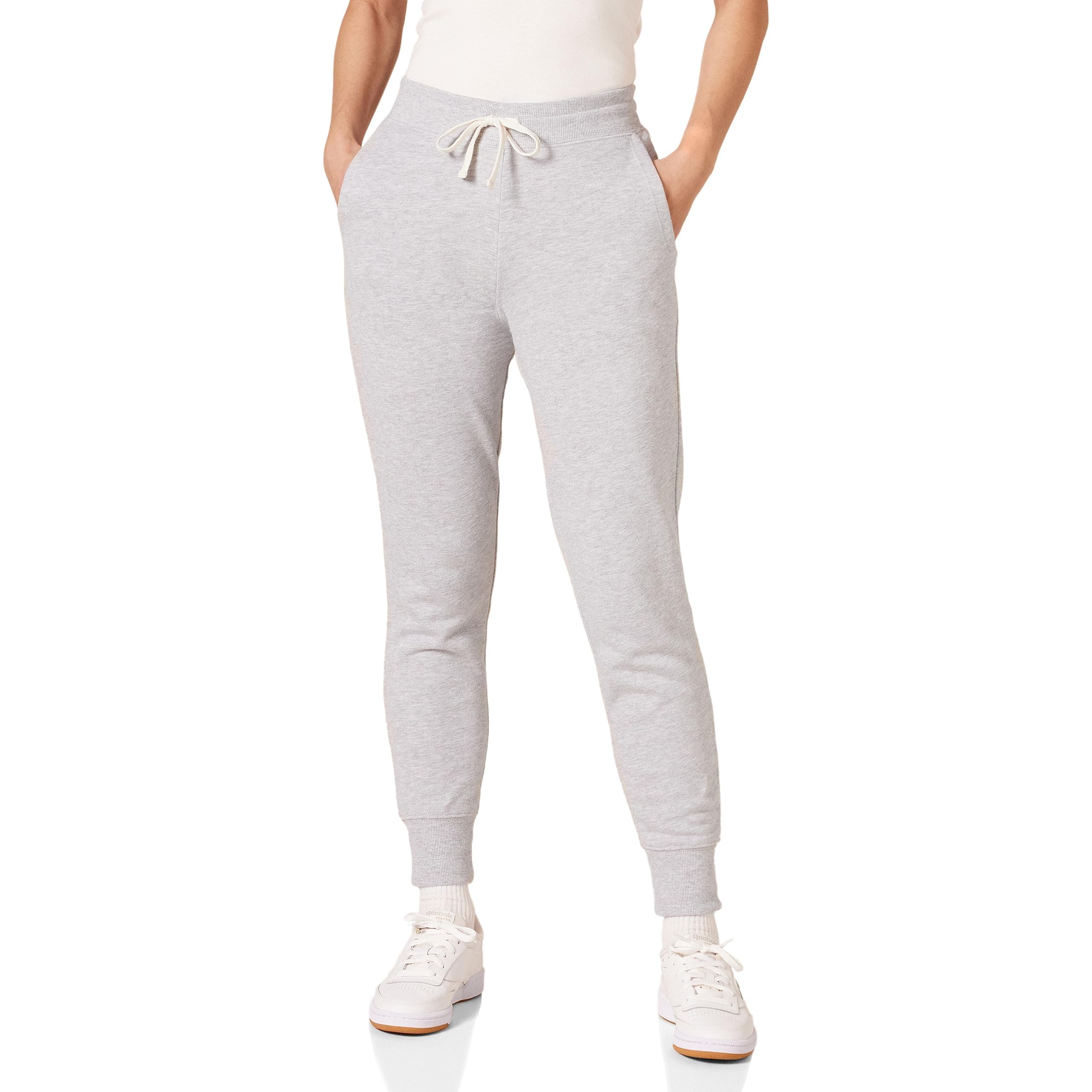 Amazon Essentials Women's Fleece Jogger Sweatpant (Available in Plus Size), Light Grey Heather, Small