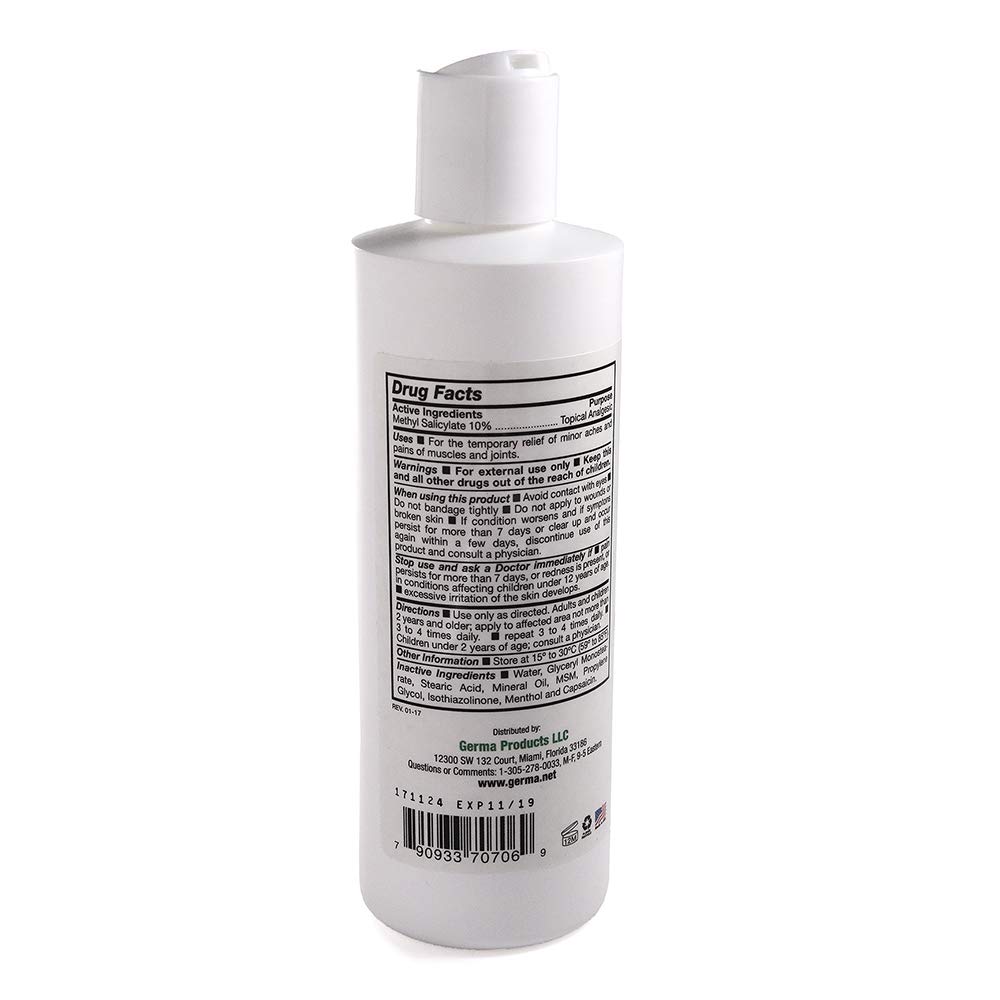 Germa Liniment Udder Plus. Natural Topical Analgesic Ointment. Relief for Pain and Aches in Joints and Back. With Chile Extract. 6 oz