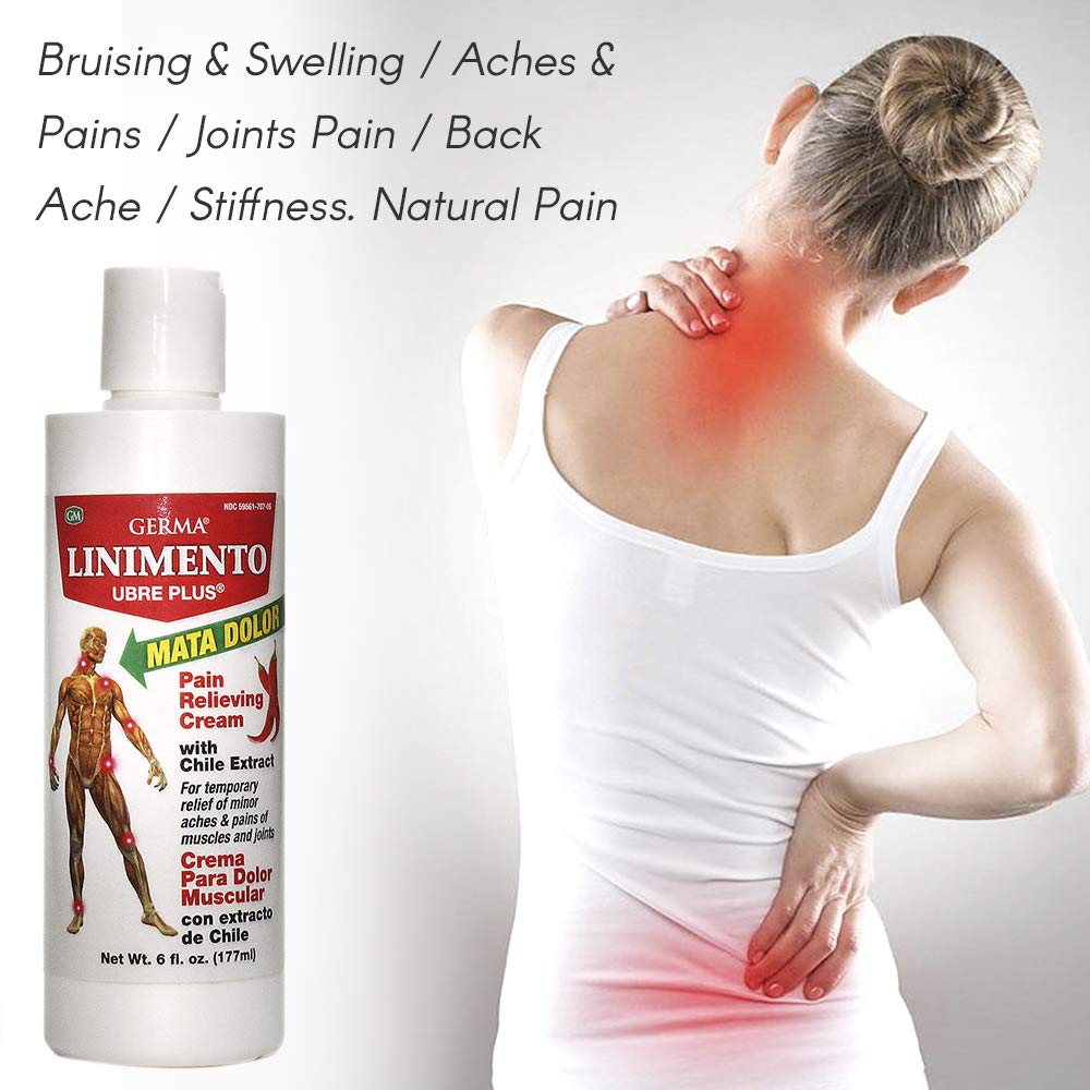 Germa Liniment Udder Plus. Natural Topical Analgesic Ointment. Relief for Pain and Aches in Joints and Back. With Chile Extract. 6 oz