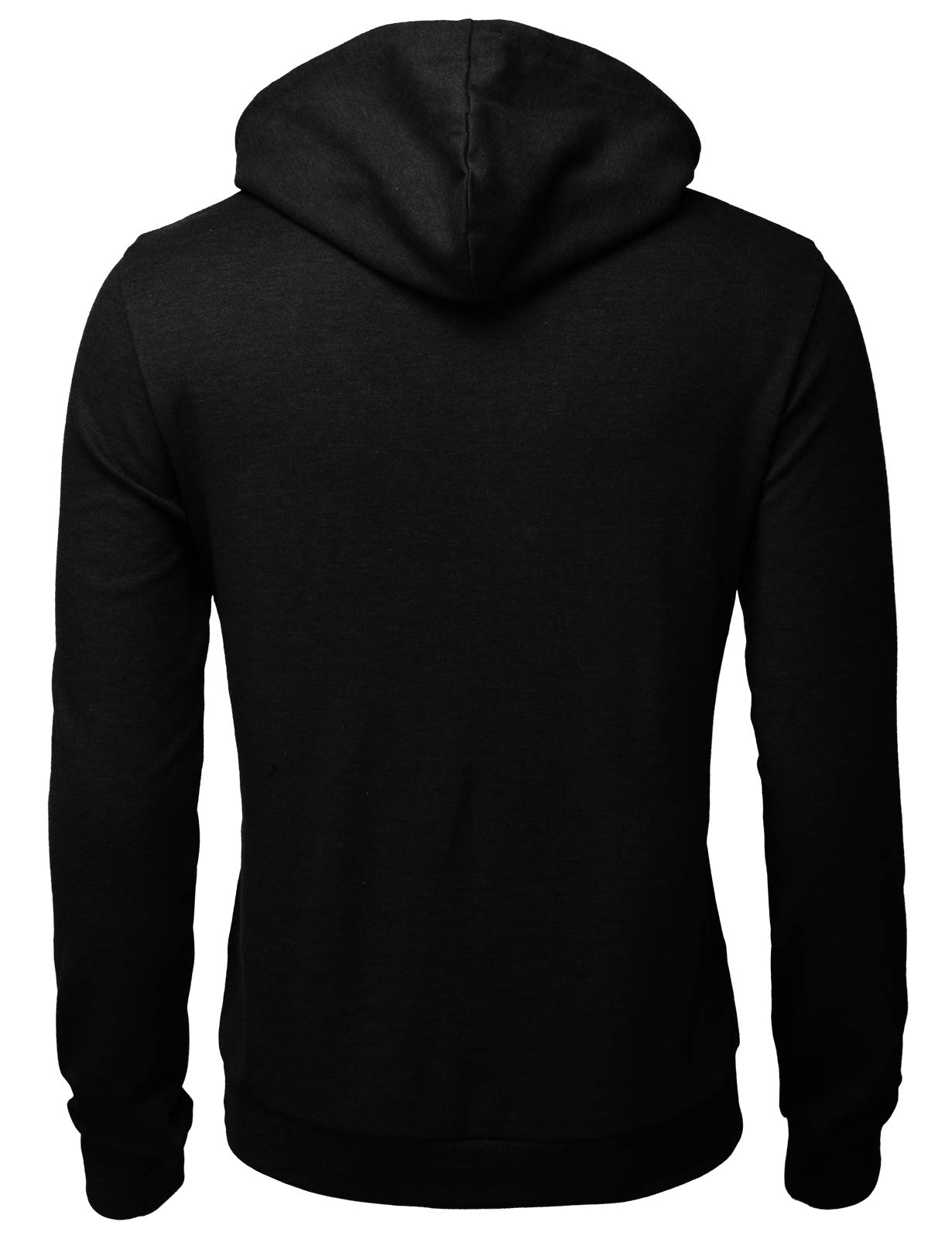 H2H Mens Casual Pullover Long Sleeve Hoodie with Kanga Pocket BLACK US L/Asia XL (CMOHOL050)