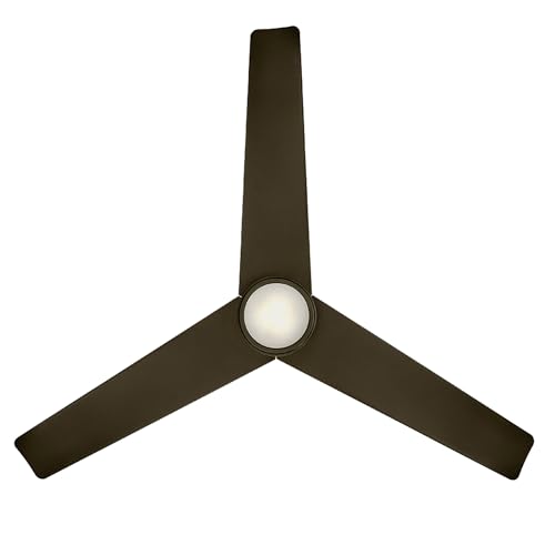 Lotus Smart Indoor and Outdoor 3-Blade Ceiling Fan 54in Bronze with 3000K LED Light Kit and Remote Control works with Alexa, Google Assistant, Samsung Things, and iOS or Android App
