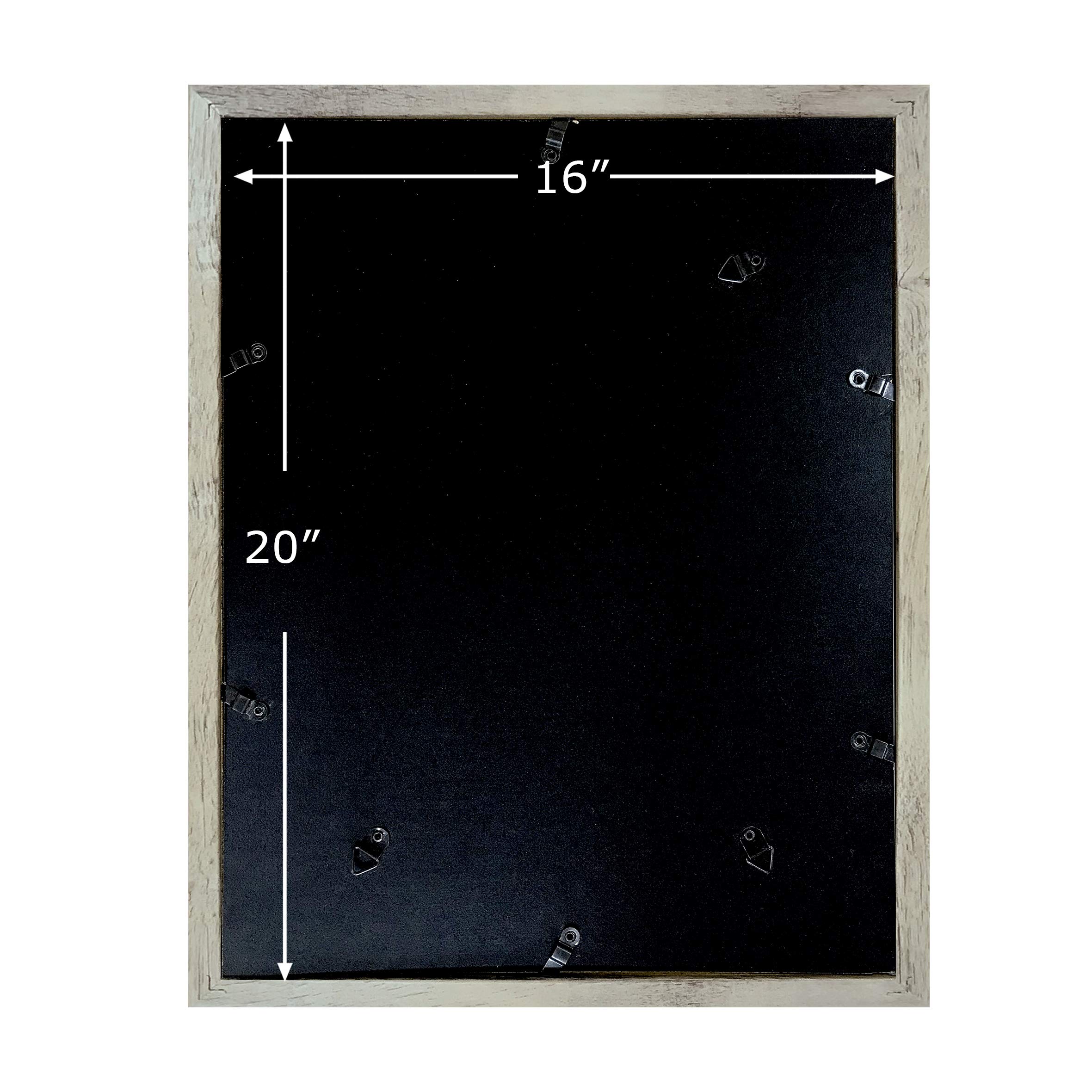 Art Emotion Farmhouse Rustic Woodgrain Style High Profile Picture Frame, Frame Height 1.75", 2 mm Reinforced Glass Light Oak Finish 16x20 Frames for 11x14 and 5x7 Photos, Pack of 2