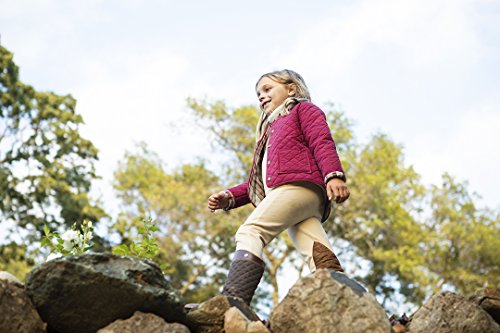 Hope & Henry Girls' Quilted Barn Jacket, Medium (7-8), Raspberry