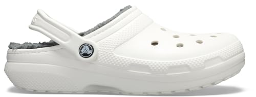 Crocs Classic Lined Clog White/Grey Men's 7, Women's 9 Medium