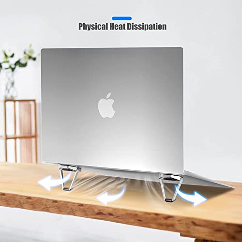 Portable Invisible Laptop Stand-2PCS,SUNTAIHO Mini Aluminum Cooling Pad,Computer Keyboard Mount Kickstand,Ergonomic Lightweight Laptop Desk Stand for MacBook Pro/Air, Lenovo,12-17 Inches Tablet&Laptop