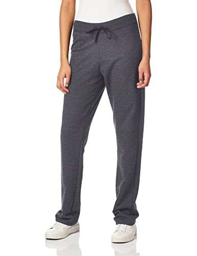 Fruit of the Loom Women's Crafted Comfort Sweatshirts, Pants, & Tri-Blend Tees, French Terry Open Bottom-Charcoal Heather, Medium