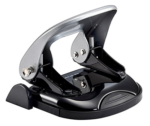 Bostitch Office EZ Squeeze Reduced Effort 2-Hole Punch, 20 Sheets, Locking Handle, Silver (2310)