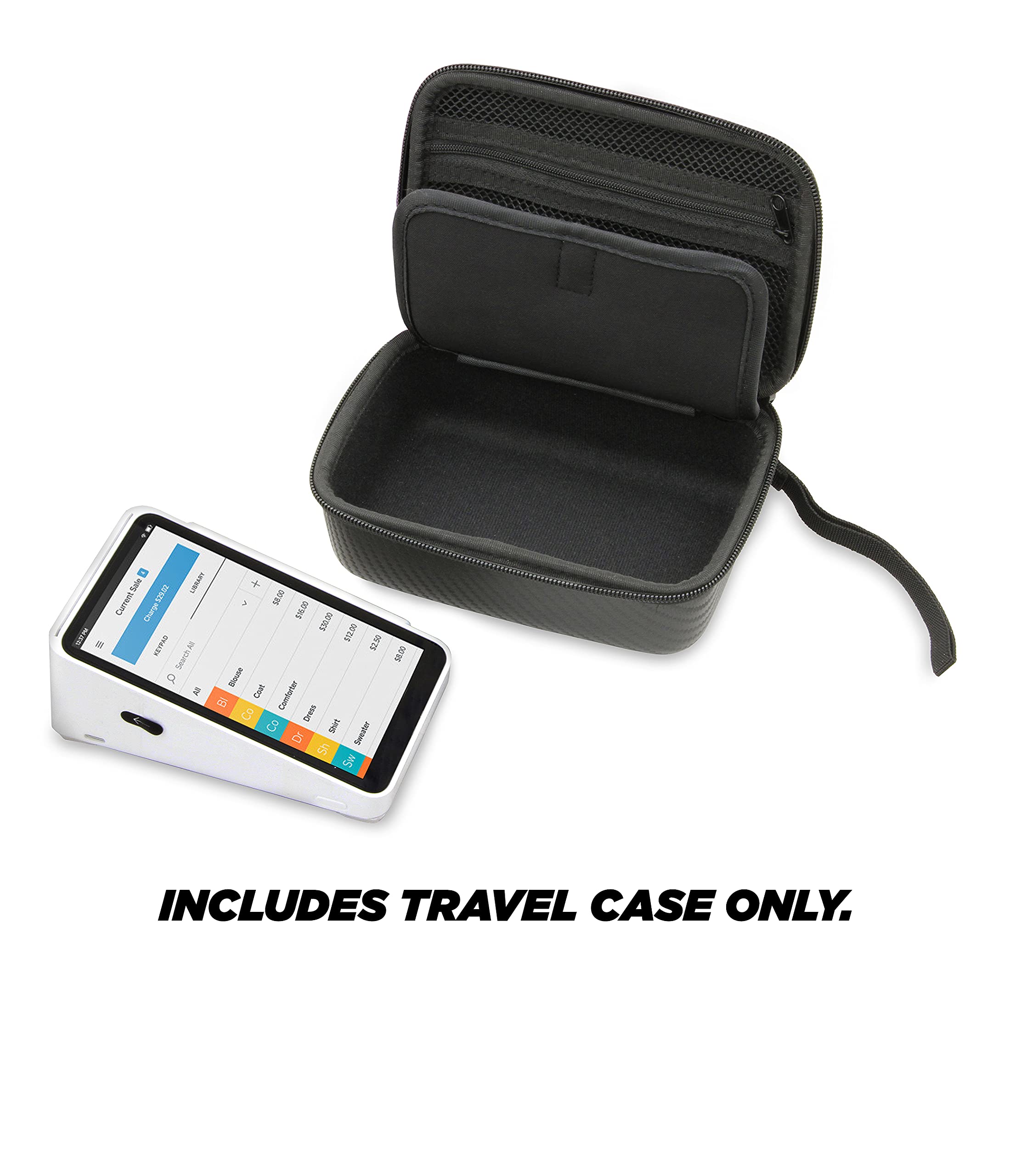 CASEMATIX Travel Carry Case Compatible with Square Terminal POS System Reader, Will Not Fit Paper or Accessories, Case Only