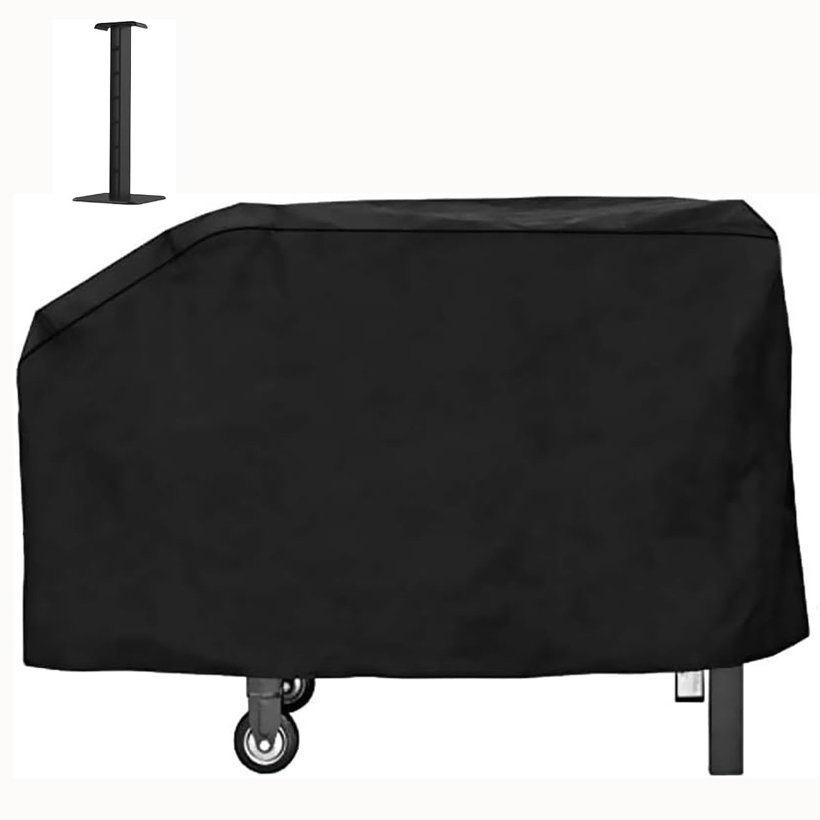 Outspark 28 Inch Griddle Cover-BBQ Accessories for Blackstone 28" Outdoor Flat Top Gas Griddle Grill and Other Similar 28in Griddle Cooking Station,Black,600D Water Proof Canvas,with Support Pole