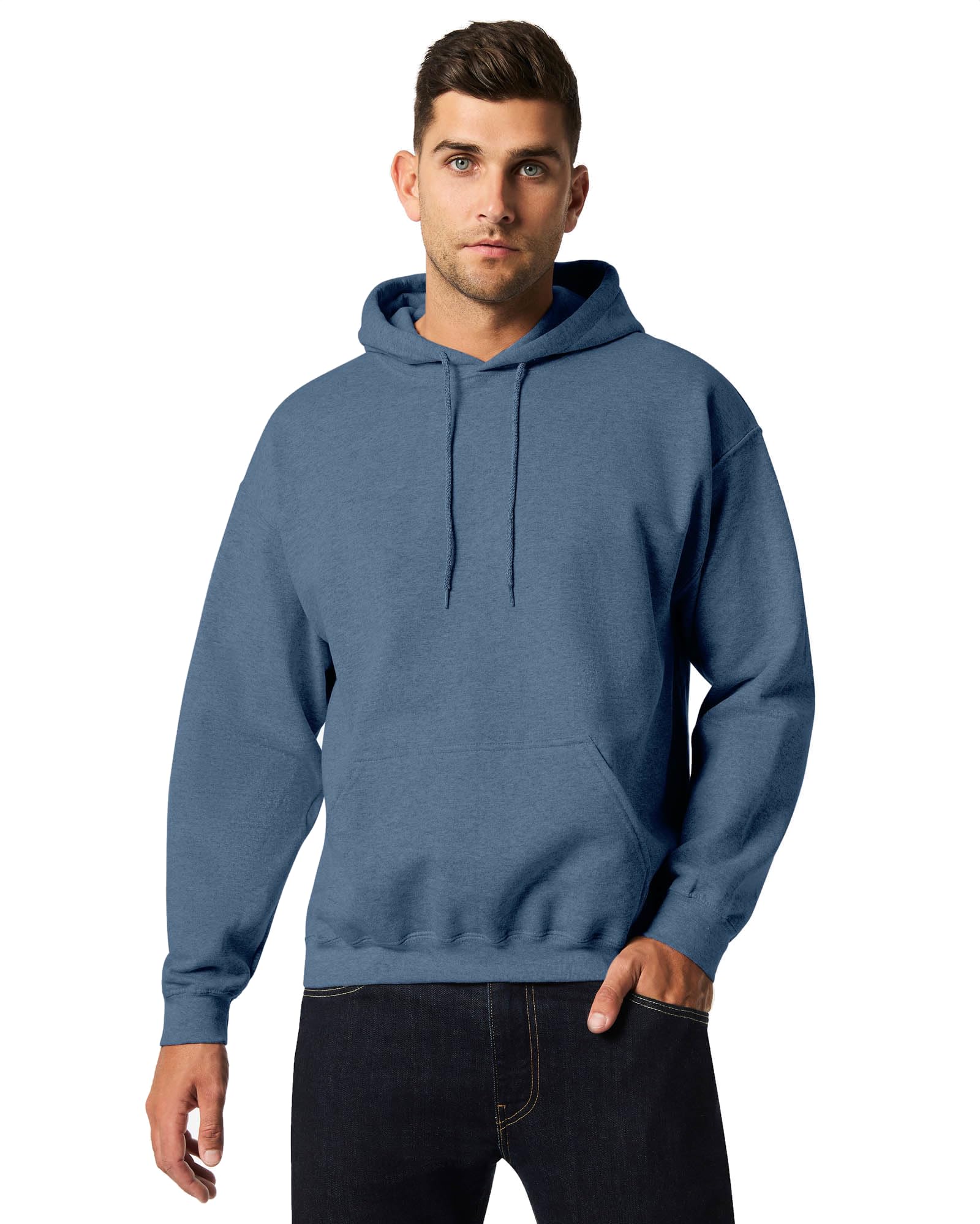 Gildan - Heavy Blend Hooded Sweatshirt - 18500 - M - Heather Sport Dark Navy
