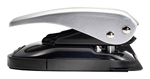Bostitch Office EZ Squeeze Reduced Effort 2-Hole Punch, 20 Sheets, Locking Handle, Silver (2310)