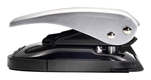 Bostitch Office EZ Squeeze Reduced Effort 2-Hole Punch, 20 Sheets, Locking Handle, Silver (2310)