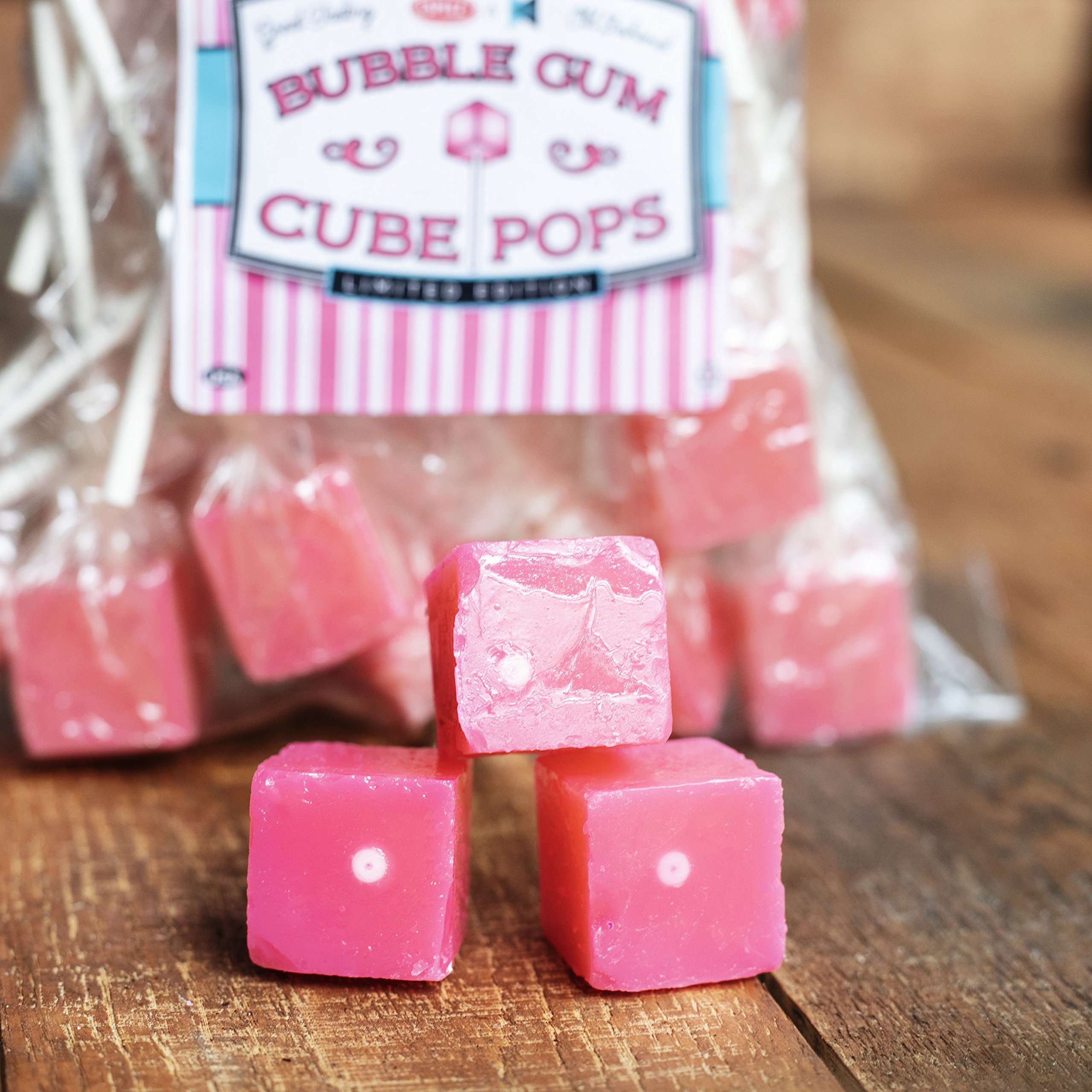 Hard Candy Cube Lollipop Suckers: Individually Wrapped Flavored Sucker Pack by Espeez - Old Fashioned Square Party Pops in Bulk - Watermelon, 24 Count