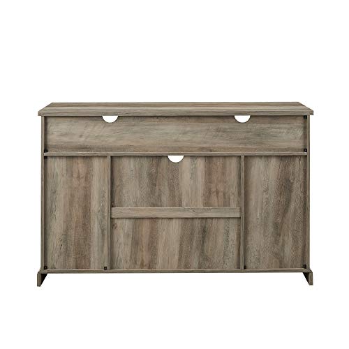 Walker Edison Clayton Farmhouse Sliding Double Barn Door TV Stand for TVs up to 58 Inches, 52 Inch, Grey Wash
