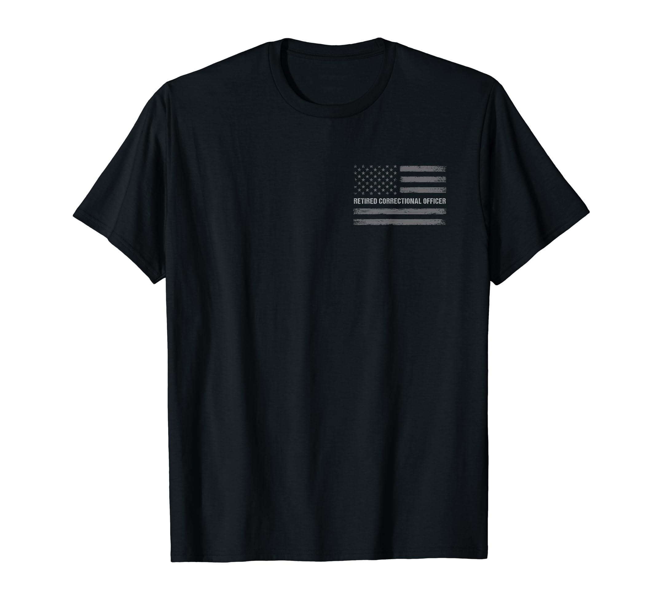 Retired Correctional Officer American Flag Gift - Vintage - T-Shirt