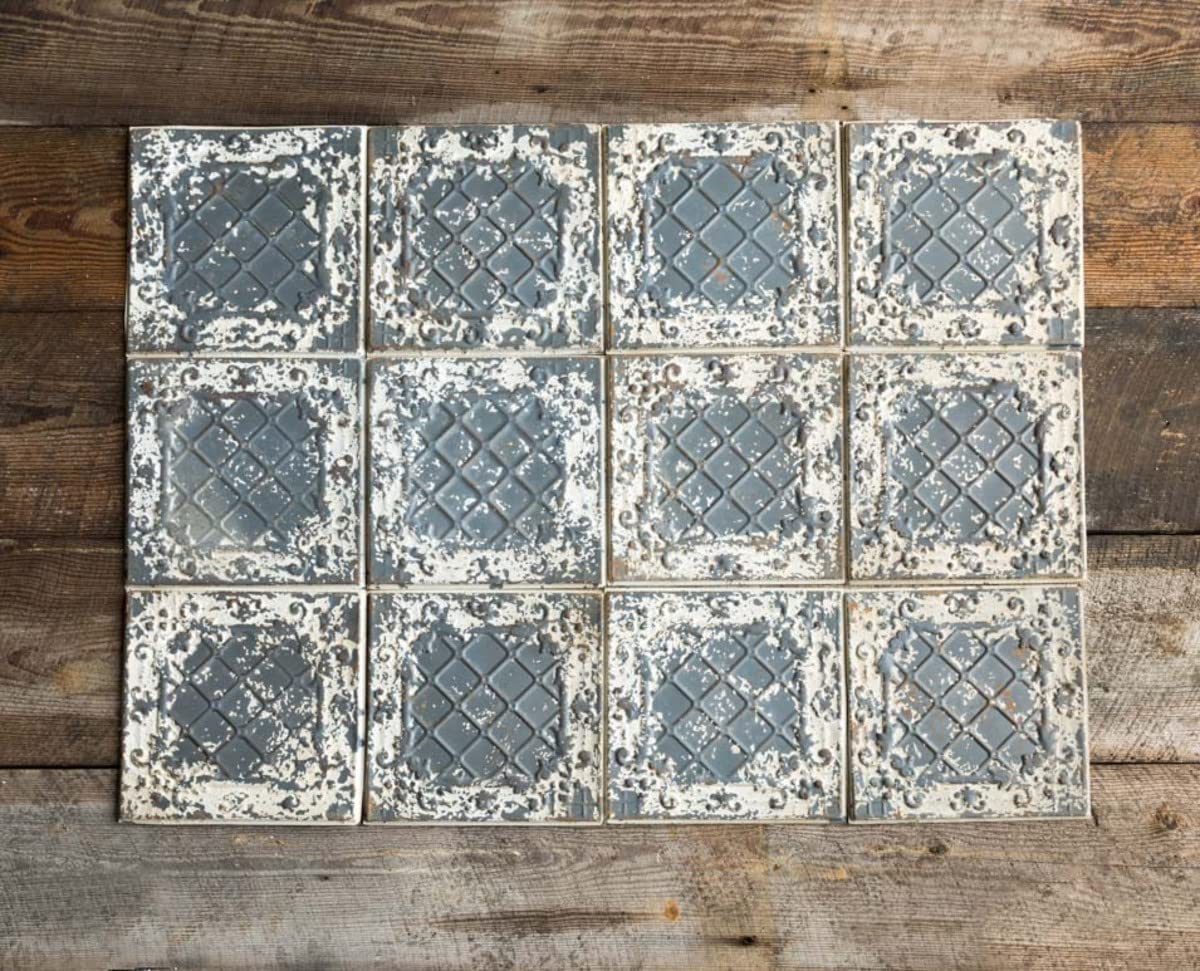 Park Hill Collection Decorative Tin Ceiling Tile - Antique Cream Color