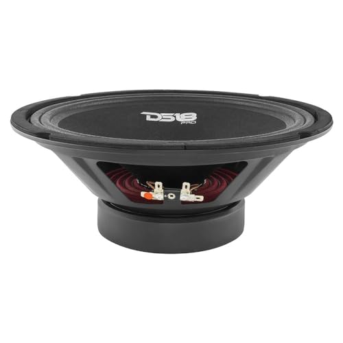 DS18 PRO-GM10 Loudspeaker - 10", Midrange, Black Steel Basket, 660W Max, 220W RMS, 8 Ohms - Premium Quality Audio Door Speakers for Car or Truck Stereo Sound System (1 Speaker)