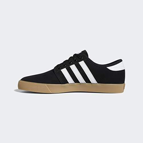adidas Originals Men's Seeley Sneaker, Black/White/Gum, 8