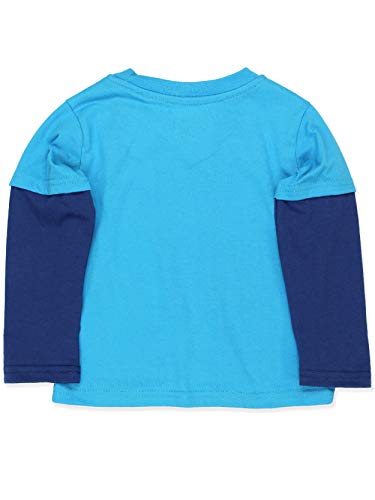 Sesame Street Elmo and Cookie Monster Boys Shirt for Infant and Toddlers Light Blue