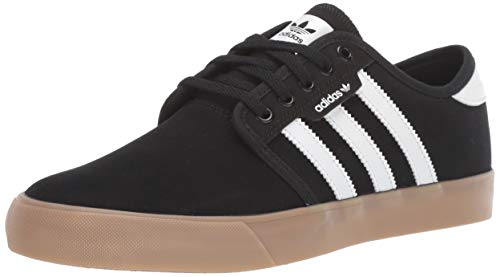 adidas Originals Men's Seeley Sneaker, Black/White/Gum, 8