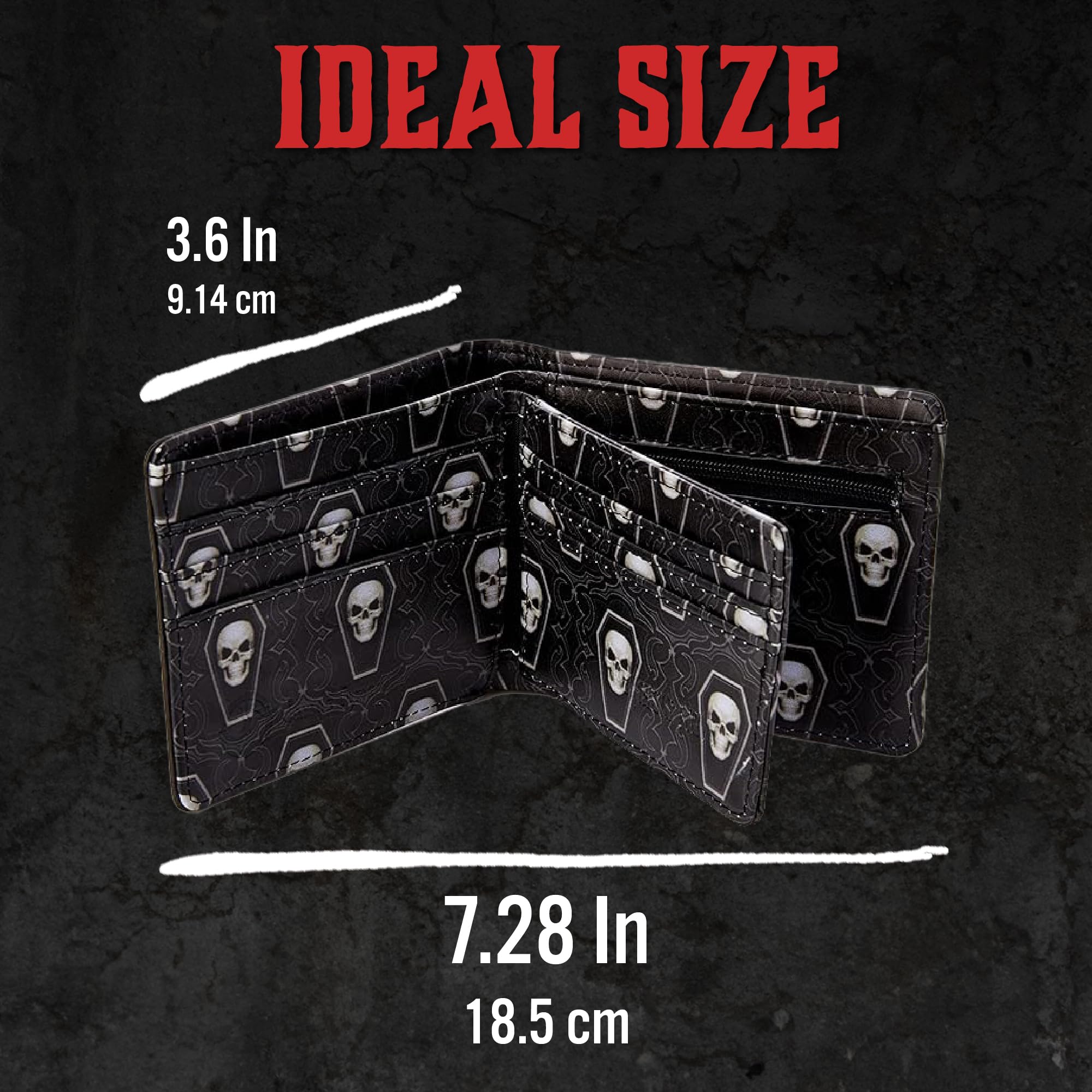 Nemesis Now James Ryman You're Next Grim Reaper Wallet, Gothic Skeleton Design